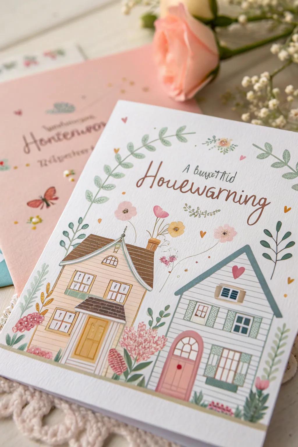 Heartfelt Card Ideas for Housewarming - Light and Layer
