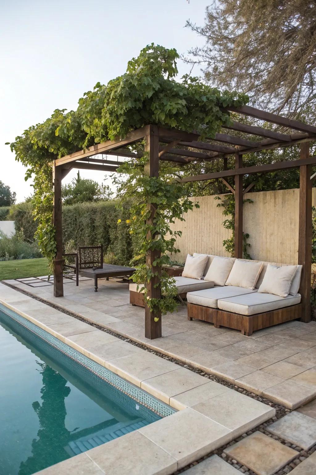 Imaginative Ideas for Pergolas by Your Backyard Pool - Light and Layer