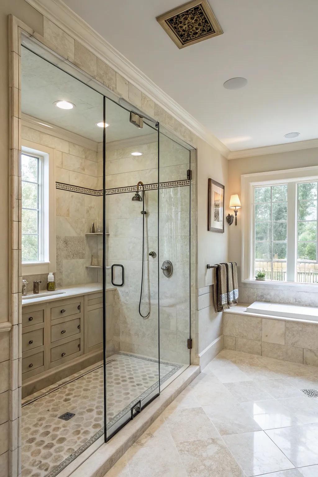 Chic Walk-In Shower Glass Designs to Inspire Your Remodel - Light and Layer