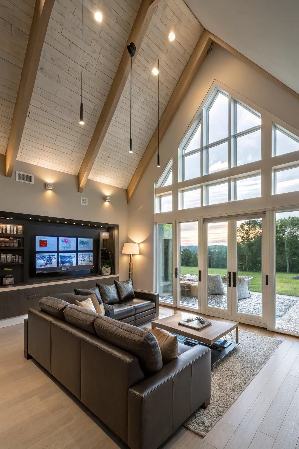 Best Lights to Brighten Your Vaulted Ceiling - Light and Layer