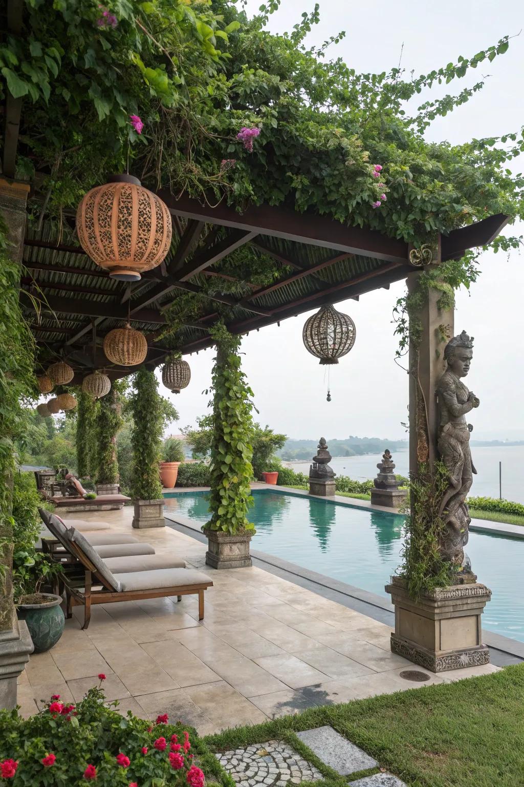 Imaginative Ideas for Pergolas by Your Backyard Pool - Light and Layer