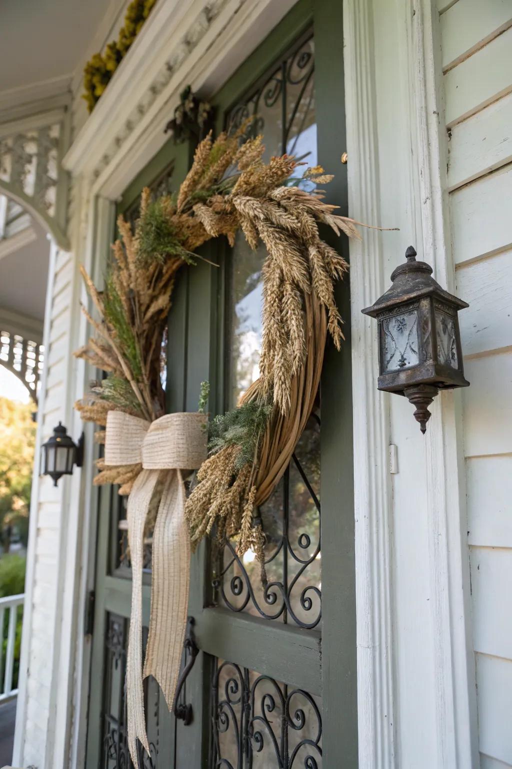 Creative Fall Wreath Door Ideas for a Festive Entryway - Light and Layer