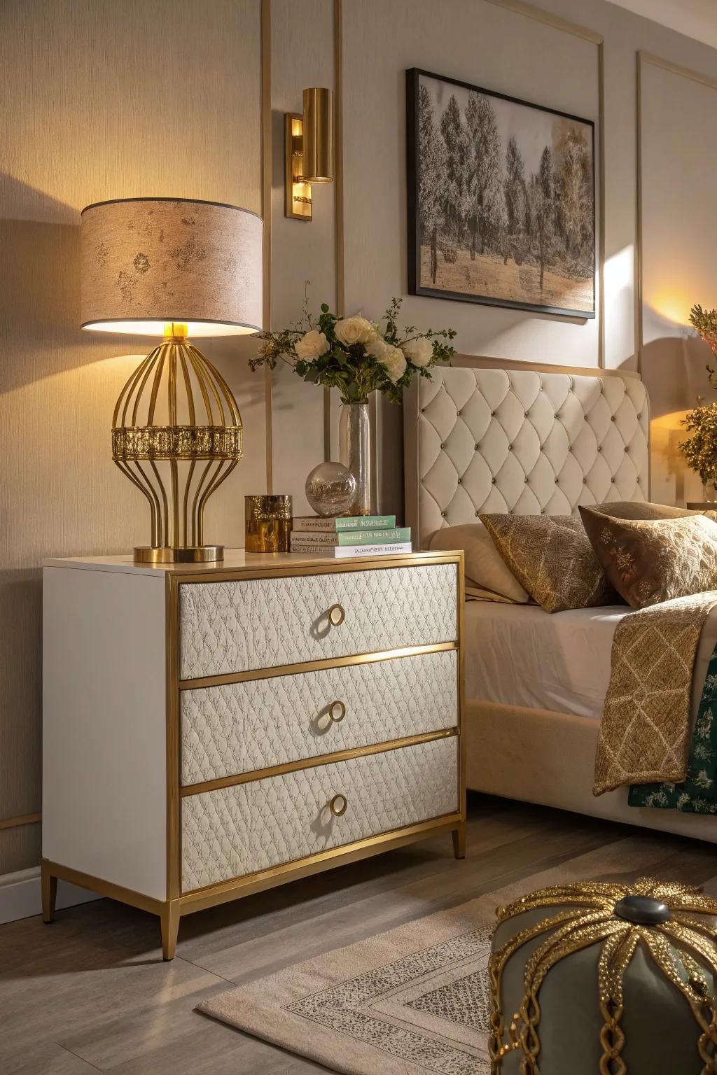 Modern Gold Bedroom Design Concepts - Light and Layer