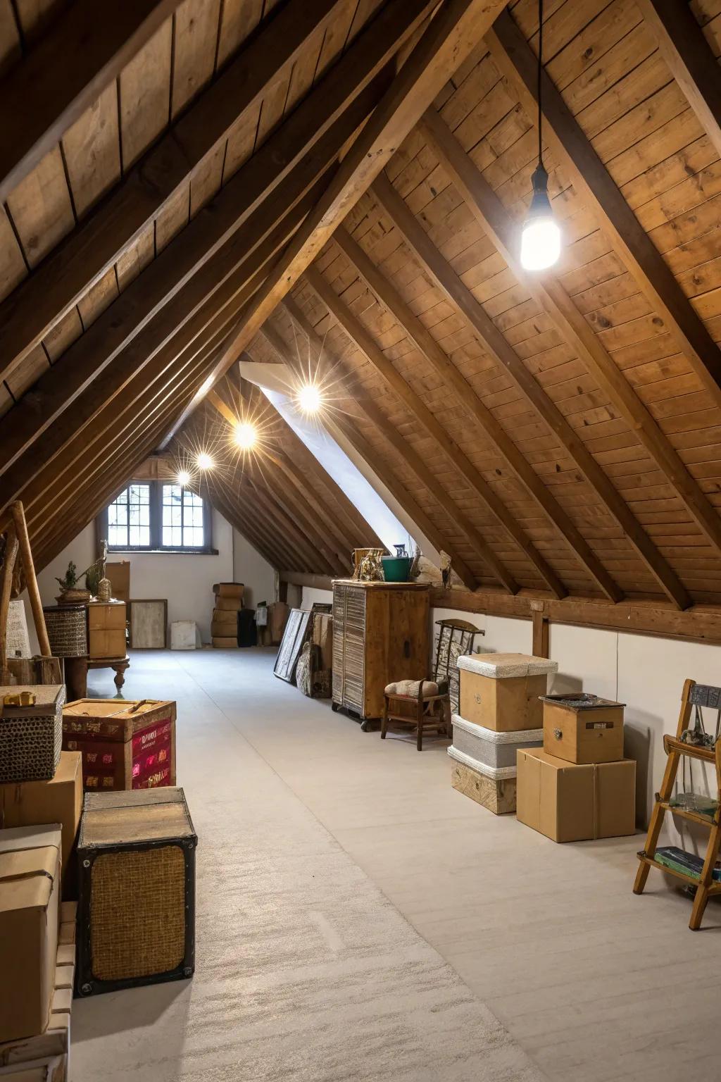 Smart Organization Ideas for a Tidy Attic - Light and Layer