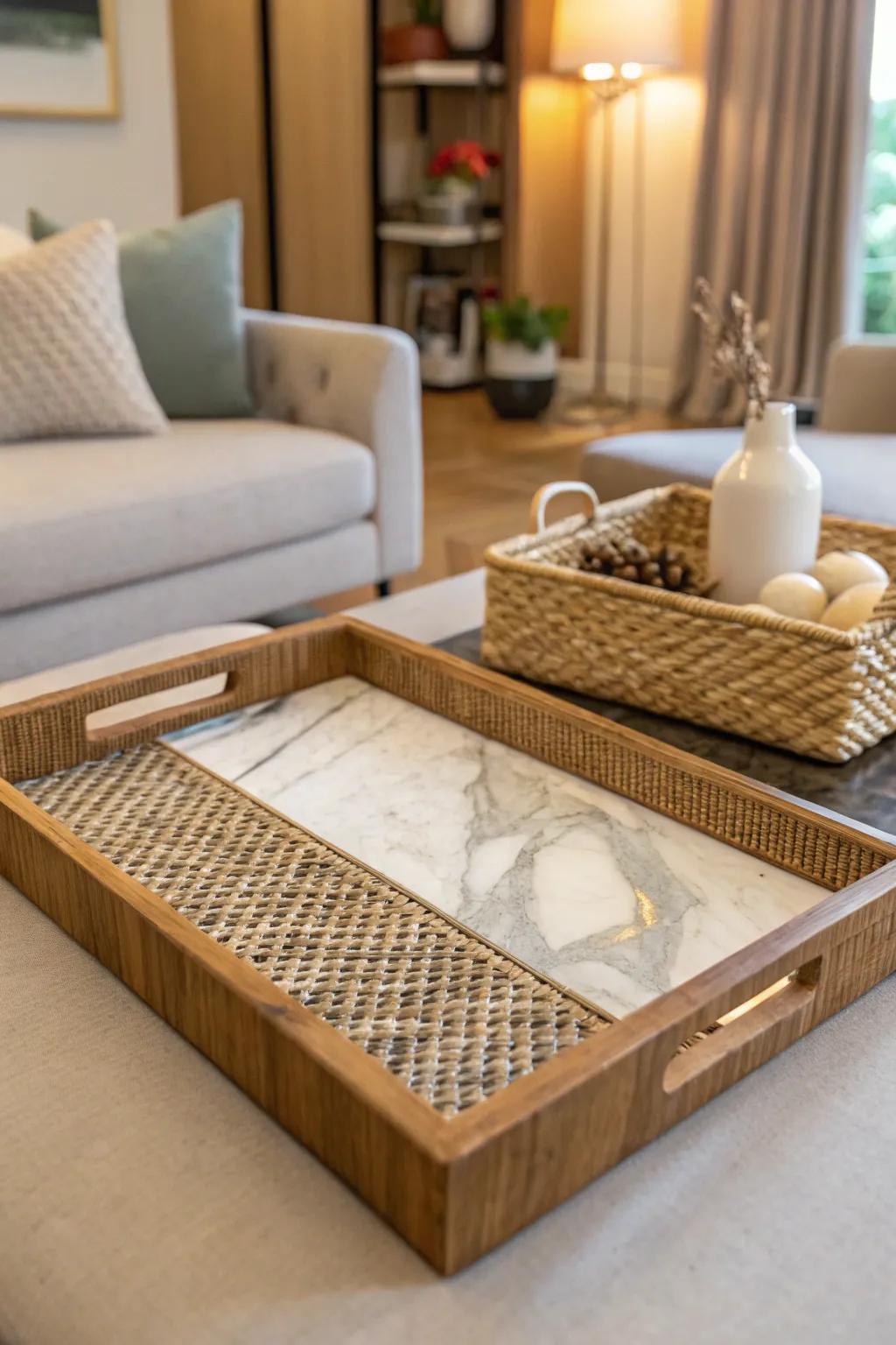 Chic Tray Styling Ideas for Living Room Spaces - Light and Layer