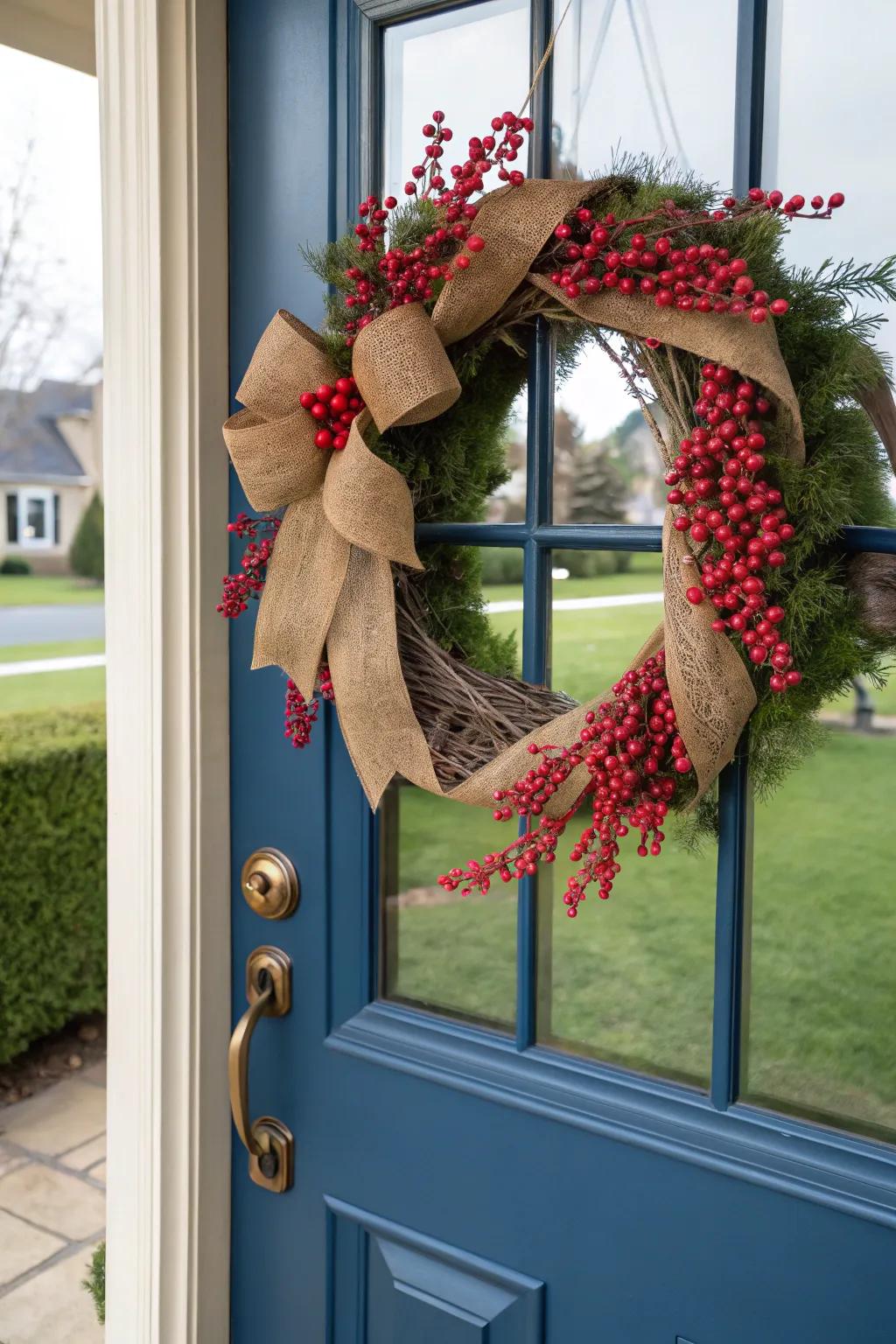 Creative Fall Wreath Door Ideas for a Festive Entryway - Light and Layer