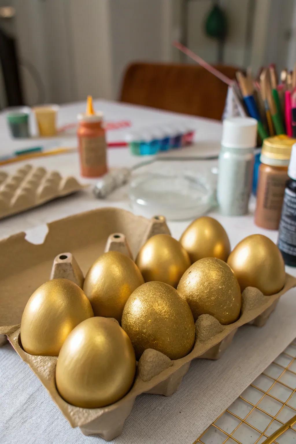 Imaginative Golden Egg Creations - Light and Layer