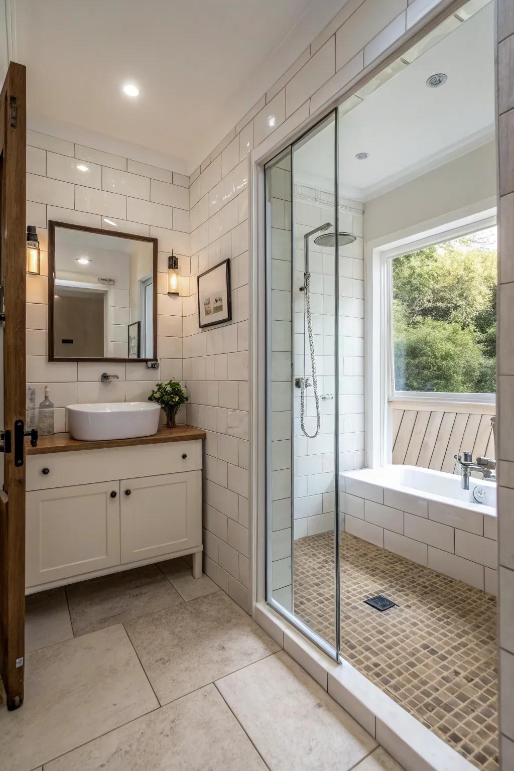Creative Shower Ideas for Compact Stall Spaces - Light and Layer