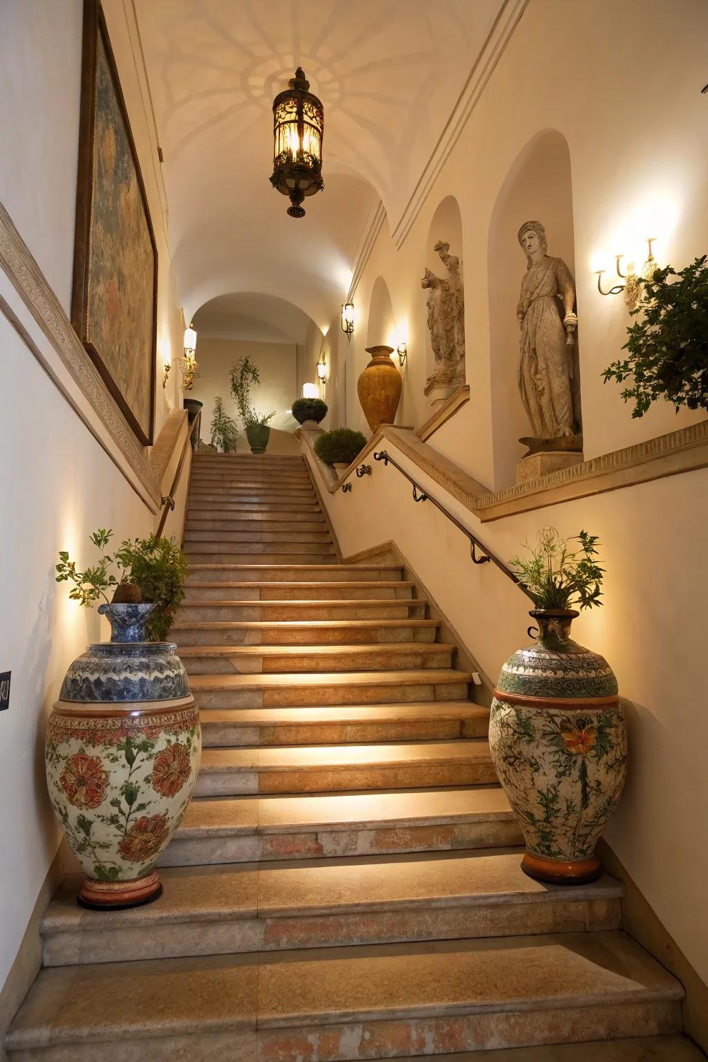 Fresh Ideas to Decorate Your Stairway - Light and Layer