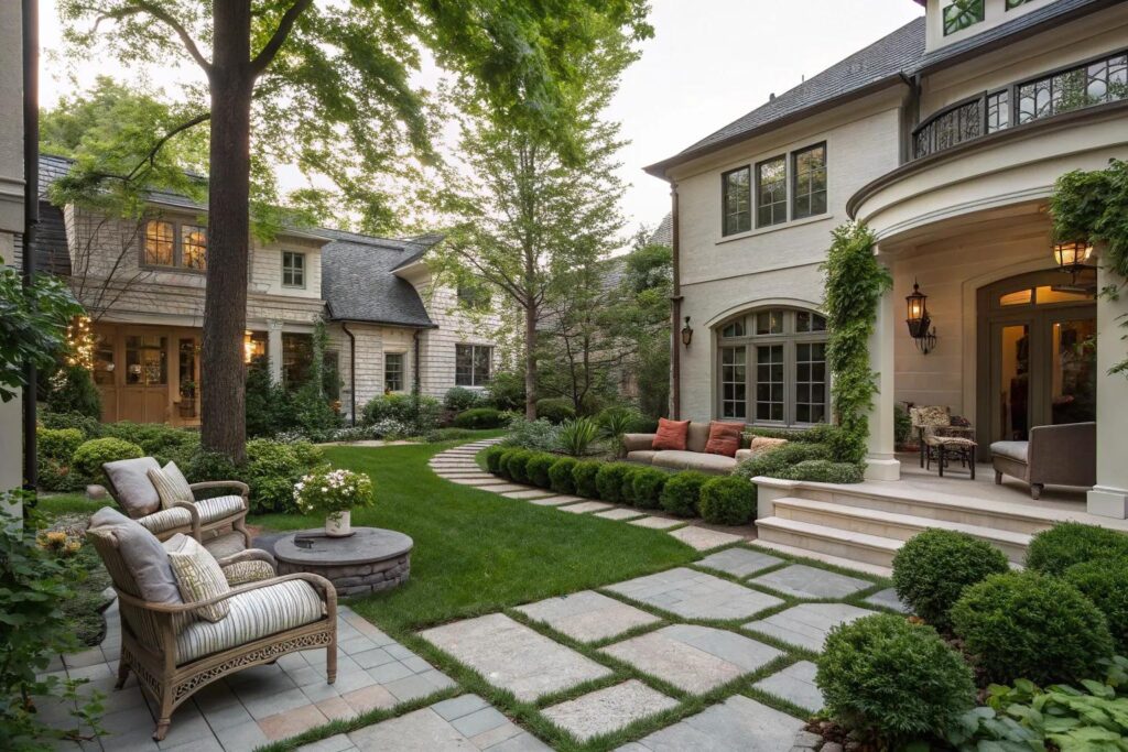 17+ Inspiring Front Yard Courtyard Ideas