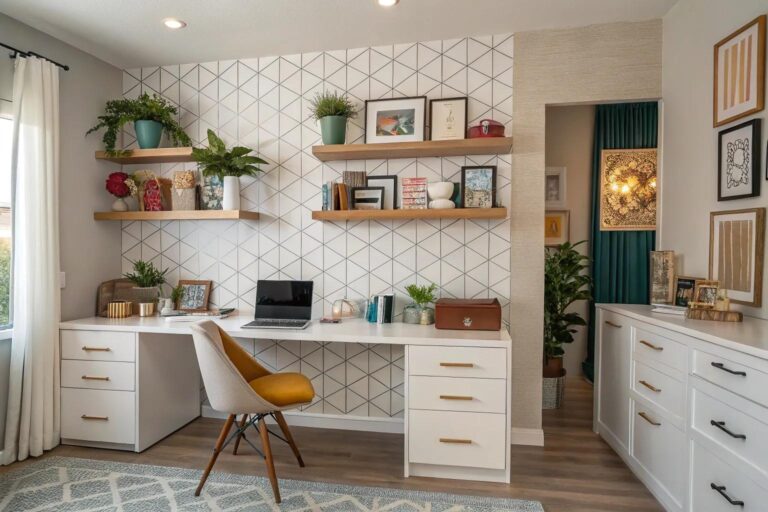 16+ Creative Home Office Back Wall Design Ideas