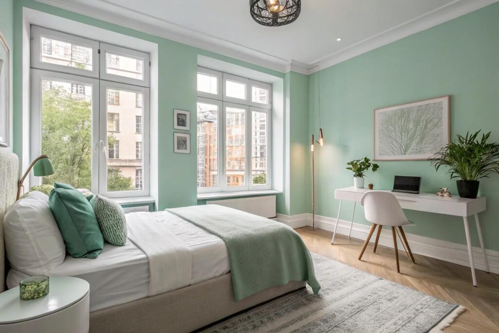 17+ Stylish Mint Green Bedroom Ideas