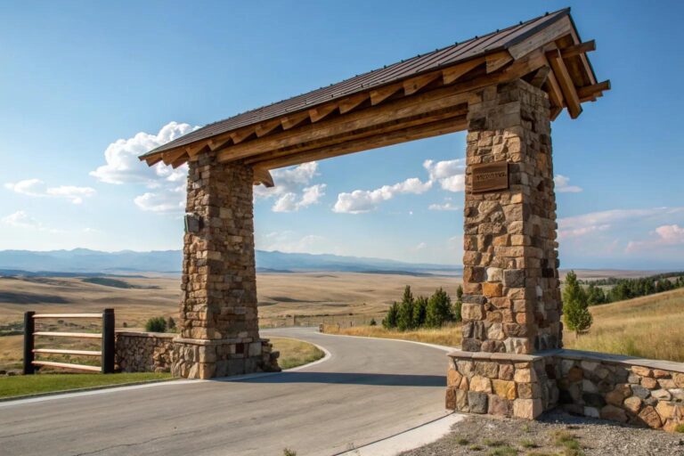 18+ Inspiring Ranch Entrance Arch Ideas