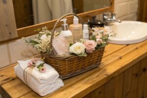 14+ Inspiring Wedding Bathroom Basket Ideas