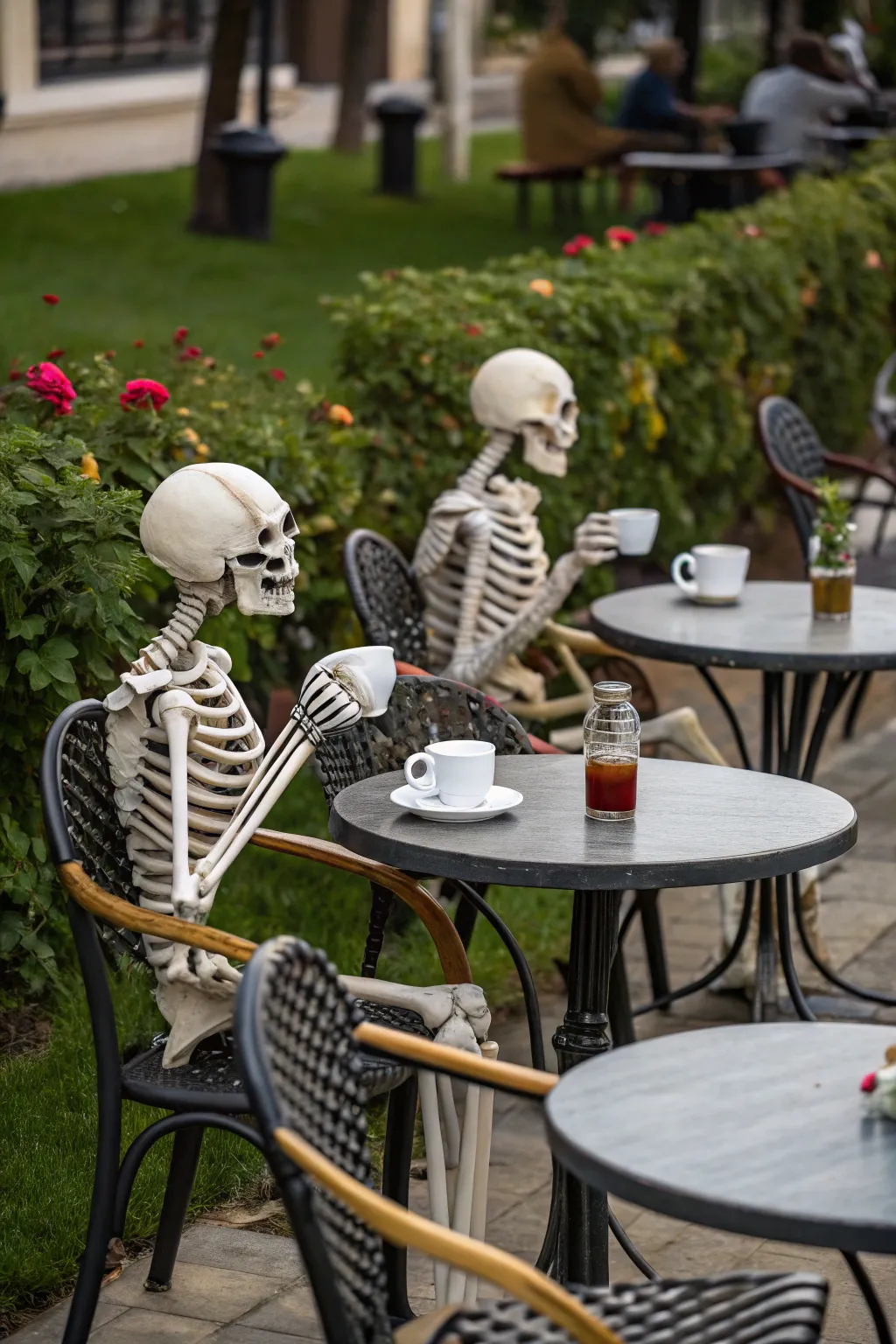 Unique Ideas for Outdoor Skeleton Displays - Light and Layer
